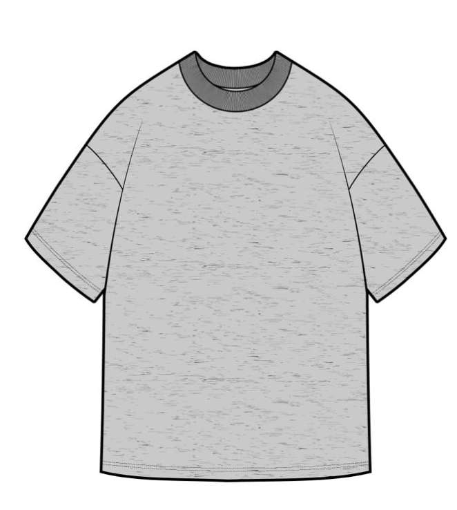 Light Marl Special English Tee - 250 GSM - ASBX STORE